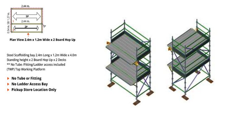 4 M Standing Height Kwikstage Scaffolding Packages – Turbo Scaffolding